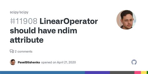 Linearoperator Should Have Ndim Attribute · Issue 11908 · Scipyscipy