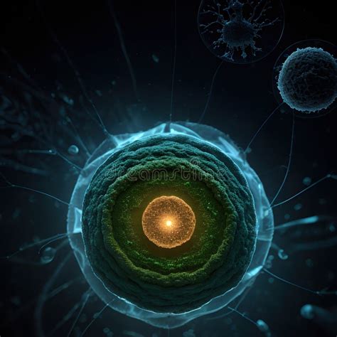 Microscopic Cells Biology Or Science Concept Stock Illustration Illustration Of Embryo