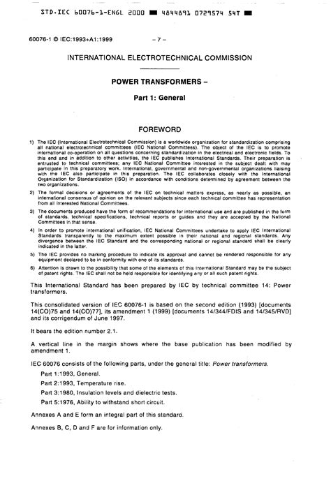 Iec 60076 Power Transformers General Transformadores 44 Off