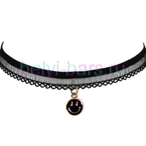 Чокер с подвеской Смайл купить в интернет магазине Белый Барс Чокер