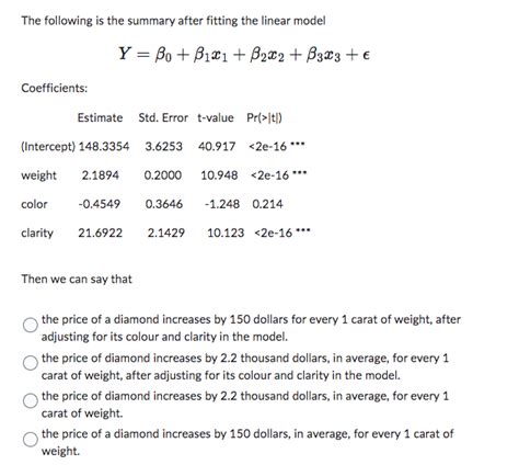 Solved The Model Y β0 β1ex1 β2x2 ϵ Is A Linear Model True