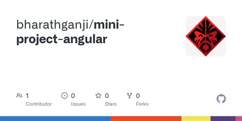 GitHub Bharathganji Mini Project Angular