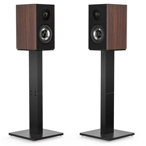 Perlegear Universal Bookshelf Speaker Stand With Aluminum Column For