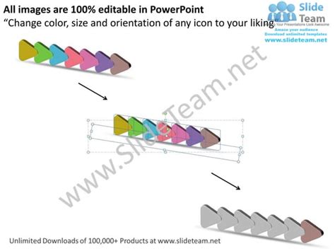 7 Stages Design 3d Linear Flow Sales Process Diagram Powerpoint