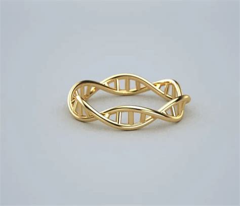 Handmade Pcs Gold Silver Dna Ring Chemistry Science Ring Molecule Rings Infinity Pattern
