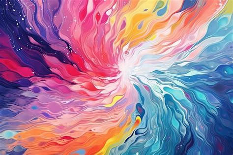 Premium Ai Image Vibrant Waves Of Color Abstract Splash Illustration Generative Ai