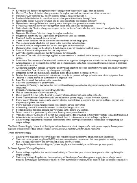 G9 Ict Ct Pointers Pdf Electricity Power Supply