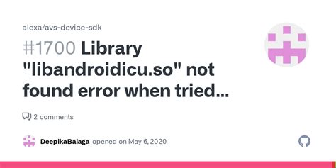Library Libandroidicuso Not Found Error When Tried To Run Avs Sdk Sampleapp On Android 10