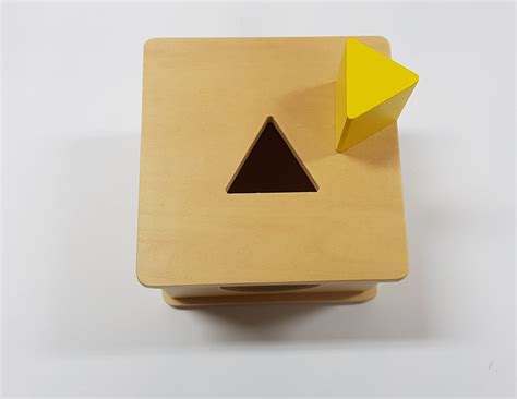 Montessori Imbucare Box With Triangular Prism Sg