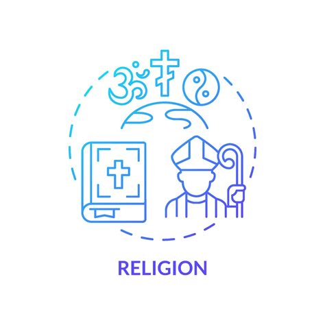 Religion Blue Gradient Concept Icon Belief And Worship Social Cultural System Social
