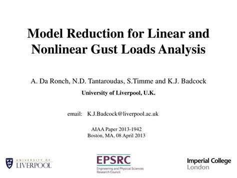 Ppt Efficient Model Reduction For Gust Loads Analysis Powerpoint