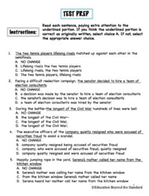 Modifiers Grammar Mini Lesson Grammar Review Worksheets Digital