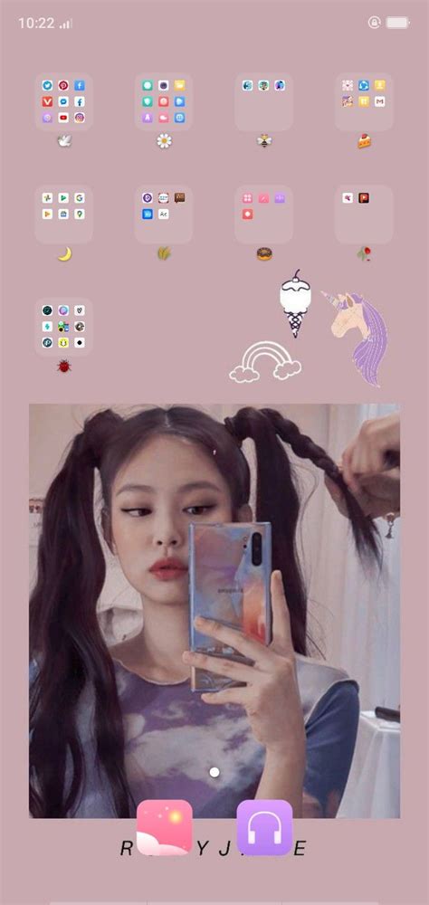 AESTHETIC OPPO A5S JENNIE RUBY JANE