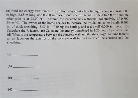 Solved A Find The Energy Transferred In Hours By Chegg