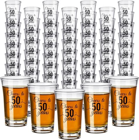 Hushee 100 Pcs 40th Birthday Shot Glasses Bulk 14oz Cheers To 40 Years Shot Glass