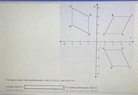 Solved The Figure Shows Three Parallelograms Abcd Abcd Polygon