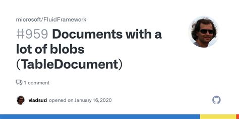 Documents With A Lot Of Blobs Tabledocument · Issue 959 · Microsoftfluidframework · Github