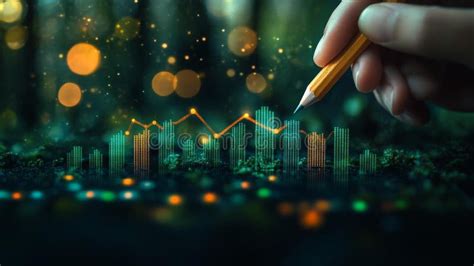 Data Visualization In A Natural Forest Setting Generative Ai Stock Illustration Illustration