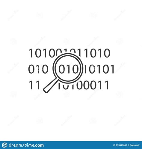 Line Vector Icon Algorithm Search Code Outline Vector Icon Stock