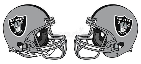 Gray Las Vegas Raiders American Football Helmet From Two Angles With