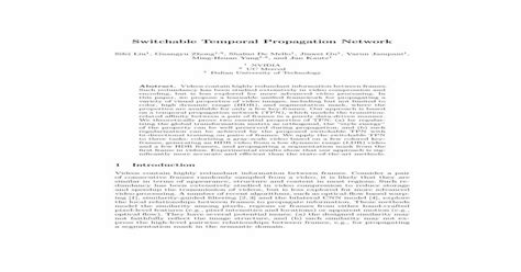 Pdf Switchable Temporal Propagation Network Dokumentips