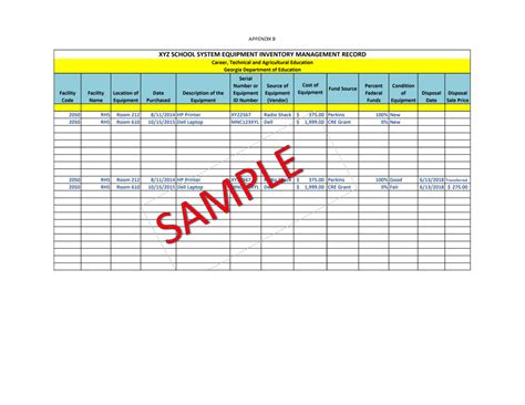 School Inventory System Effective Management And Control Of Inventory Sample Appendix