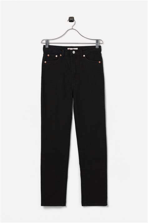 Levis Farkut Ribcage Straight Ankle Musta Farkut Ellosfi