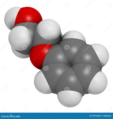 Phenoxyethanol Molecule Molecular Structures Glycol Ethers 3d Model Structural Chemical
