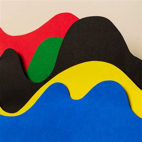 Free Photo Arrangement Of Abstract Shapes In Paper Style