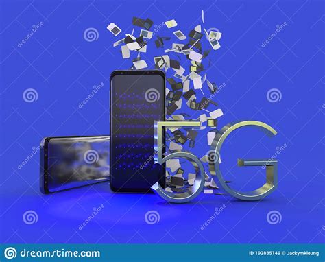 5g Wirless Mobile Information Technology Stock Illustration Illustration Of Fiber