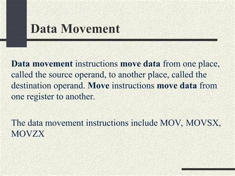 Topic 4 Data Movementppt Data Movement In Assembly Ppt