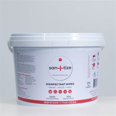 San I Tize Disinfectant Bucket Wipes 1000 Wipes 70 Alcohol