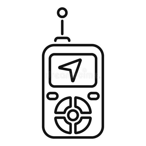 Handheld Gps Device Showing Navigation Arrow Icon Stock Illustration Illustration Of Digital