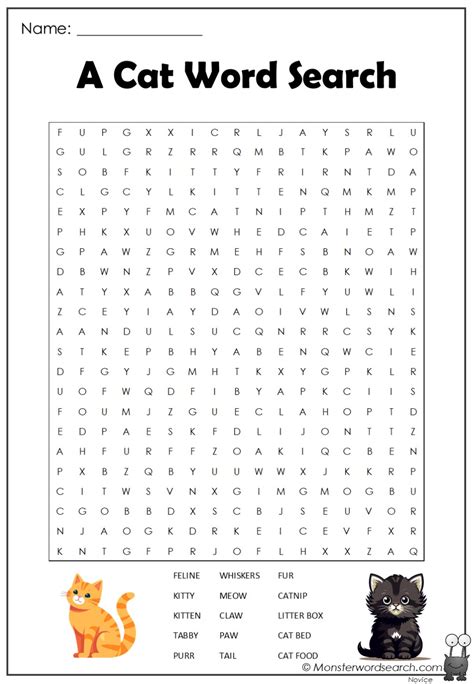 A Cat Word Search Monster Word Search