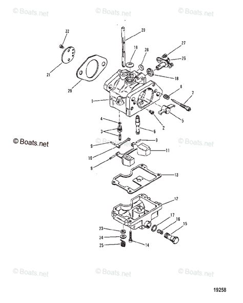 Mercury Outboard 50hp Oem Parts Diagram For Carburetor