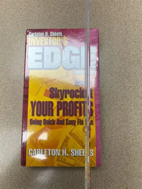 New Vhs Tape New Vhs Tape Carleton Sheets Investors Edge How To Skyrocket Your P £5 65 Picclick Uk