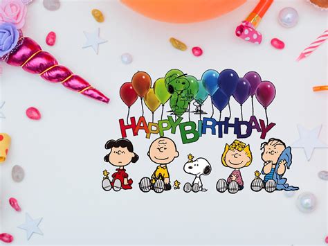 Snoopy Birthday Png Clipart Peanuts Cartoon Digital Download Etsy