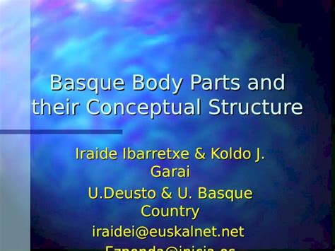 Ppt Basque Body Parts And Their Conceptual Structure Dokumentips