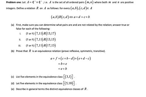 solved problem one let a ¢ x¢ i e a is the set of all