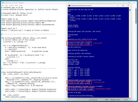 Scikitpytorchgprandnnregressioncombined James D Mccaffrey