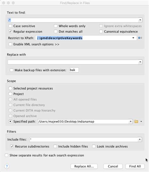 Deleting A Node In A Batch Of Xml Files Using Oxygen