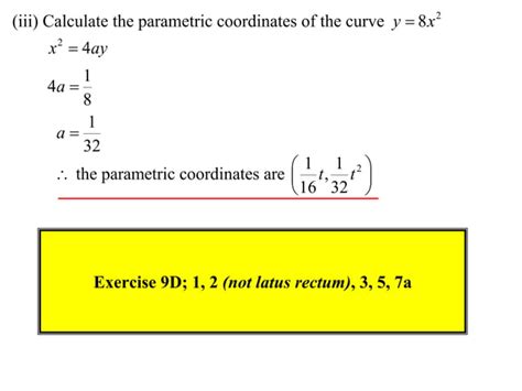 11x1 T12 03 Parametric Coordinates Ppt