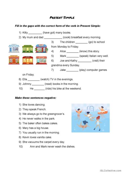Present Simple Affirmativenegative English Esl Worksheets Pdf And Doc