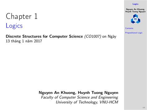 Logics Propositional Logic Presentation