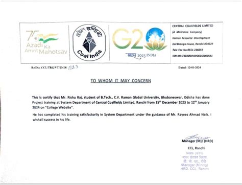 Internship Ccl Rishu Raj