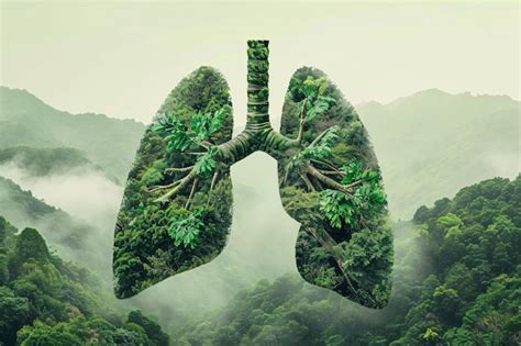 Premium Photo A Tree With A Lung Inside Generative Ai