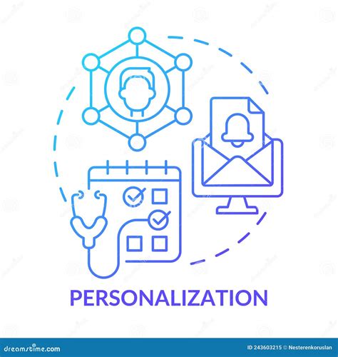 Personalization Blue Gradient Concept Icon Stock Vector Illustration Of Vector Appointment