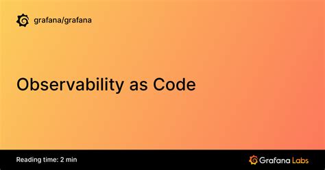 Observability As Code Grafana Documentation