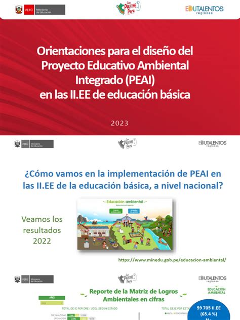 Orientaciones Para El Diseño Del Proyecto Educativo Ambiental Integrado Peai En Las Ii Ee De