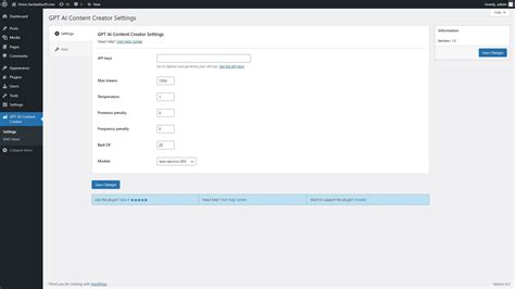 Gpt Ai Content Creator Wordpress Plugin